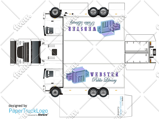make a papercraft truck with your logo on it