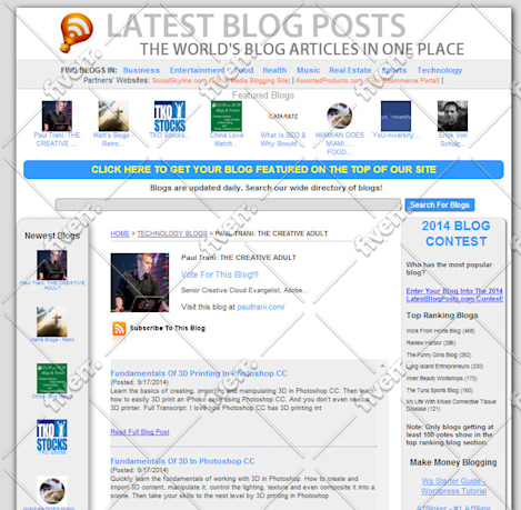 feature your BLOG or post on our blog network in 24