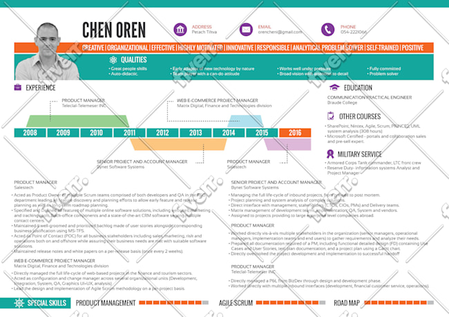 create a Killer CV Resume in Infographic Style