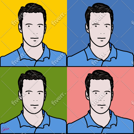 turn your photo into cartoon art in the Julian Opie