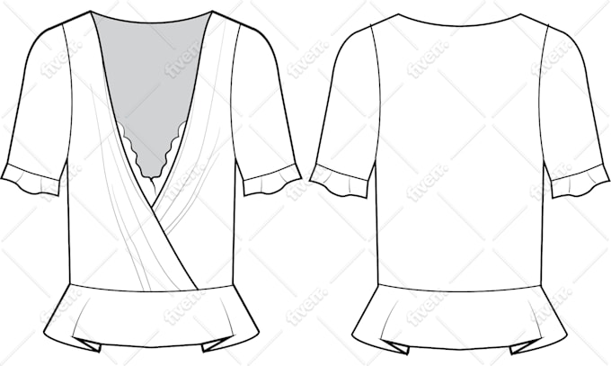 Fashion Cad Illustration Flats Technical Drawings