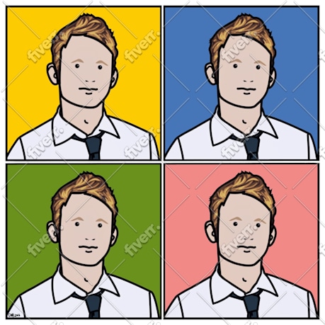 turn your photo into cartoon art in the Julian Opie