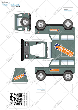 make a papercraft step van or UPS style delivery va