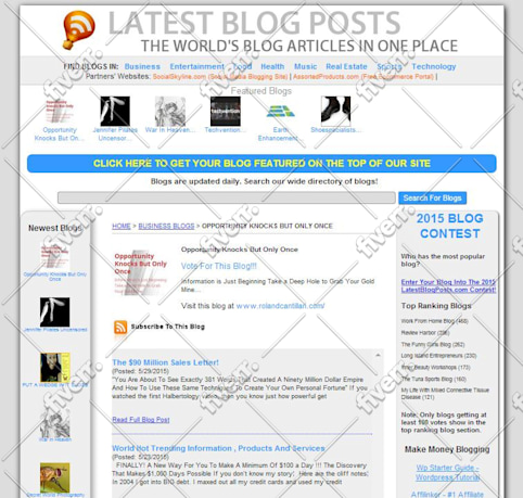 feature your BLOG or post on our blog network in 24