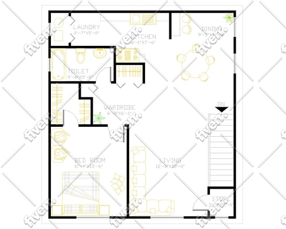 Draft 2d Autocad Archtectural Drawings Including P