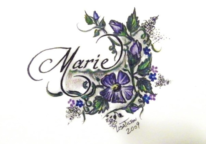 calligraphy your name with floral design | Fiverr