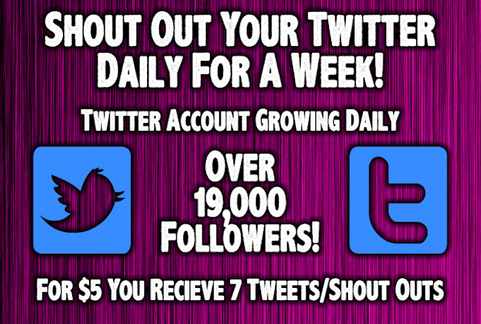 shout Out Your Twitter Account | Fiverr
