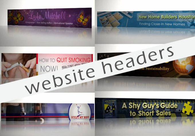 make a cool website header for your site | Fiverr
