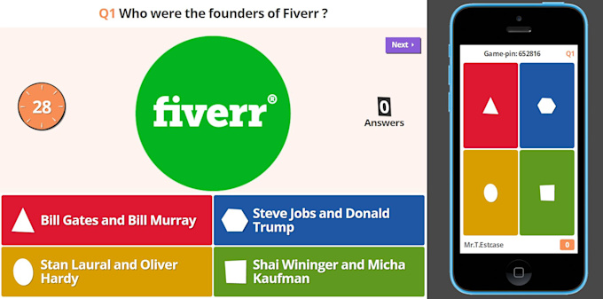 create a Kahoot quiz on a topic of your choice - fiverr
