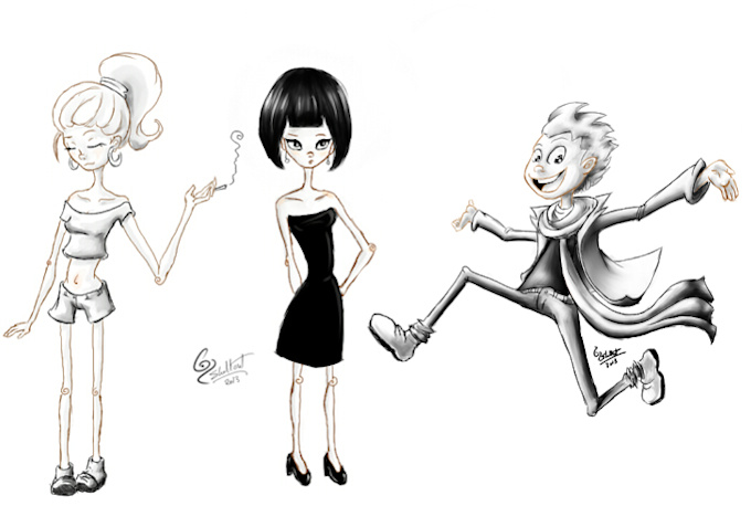 draw a skinny character for you - fiverr