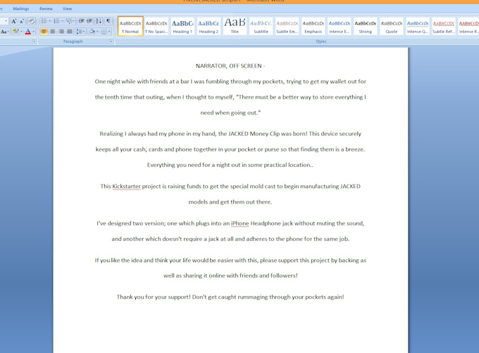 write your crowdfunding script | Fiverr