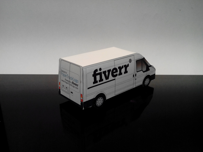 make a papercraft delivery van with your logo on it