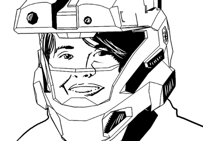 draw your SUPERHERO headshot by a pro comics artist for marvel and dc