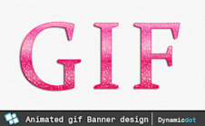 make a GIF animated banner with any text and logo - fiverr